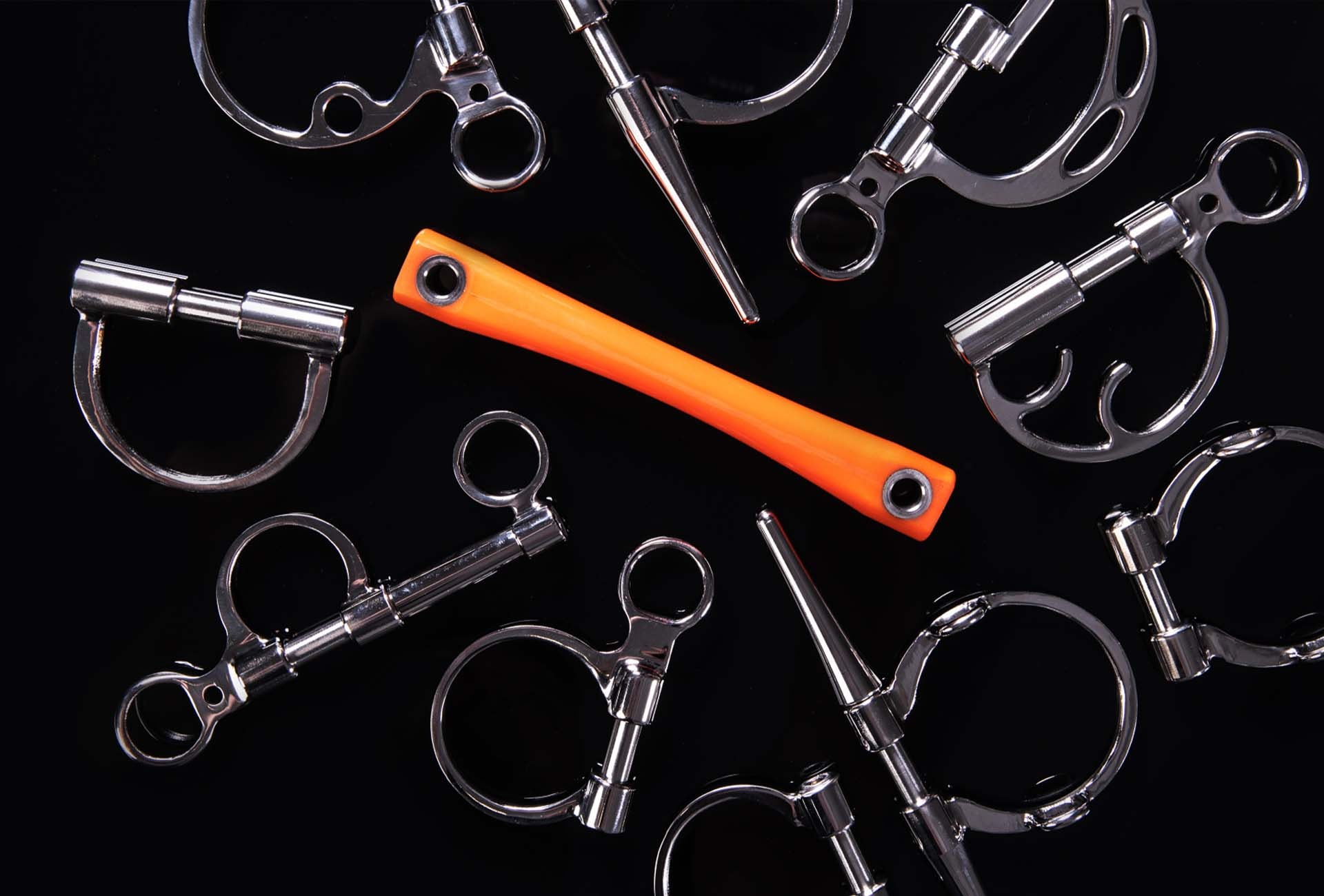 Bits for horses. Gel mouthpieces with interchangeable cheek pieces ...