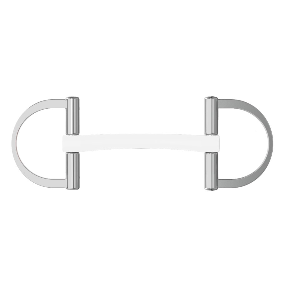 Winderen bit Hunter D-ring - Flexi Mullen Mouth 135 mm (5.3) - White ...