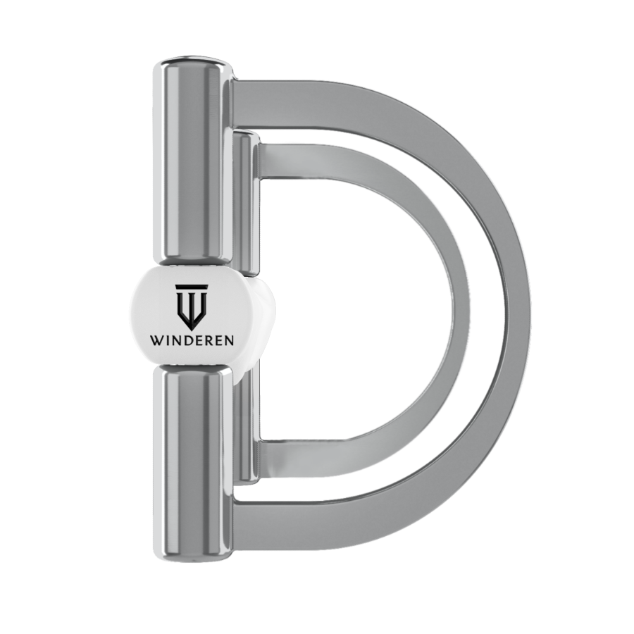 Winderen bit Hunter D-ring - Ported Mullen Mouth 135 mm (5.3) - White ...