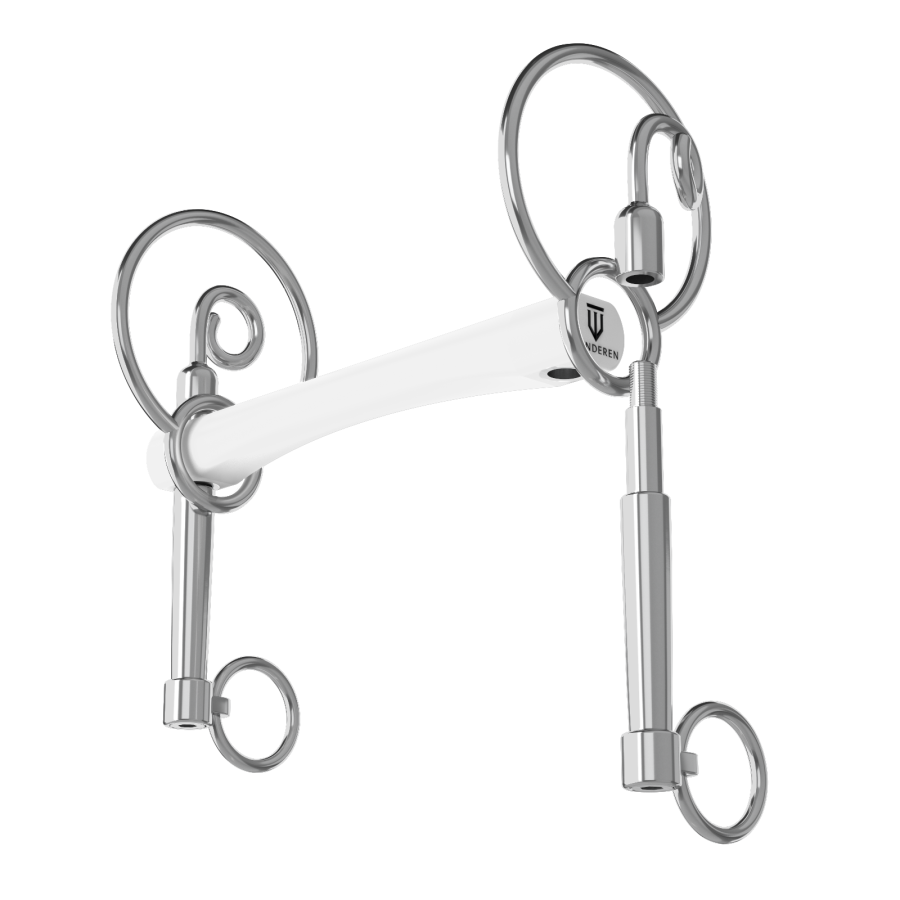 Winderen bit Medium Swales Pelham - Flexi Mullen Mouth 135 mm (5.3) - White Edition - Comfort ...