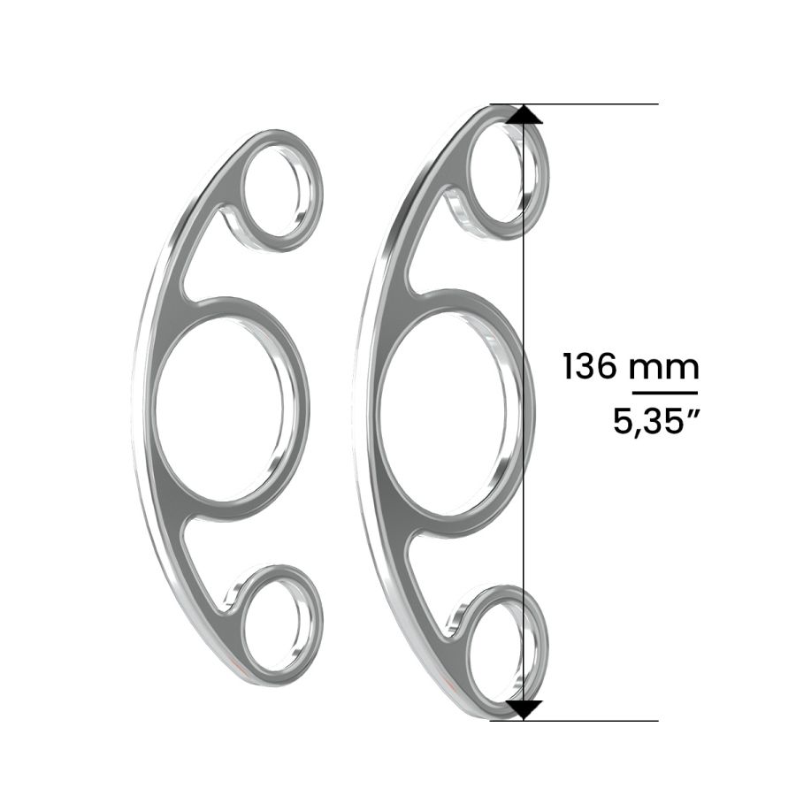 Winderen bit American Gag - Double Broken Mullen Mouth 125 mm (4.9 ...