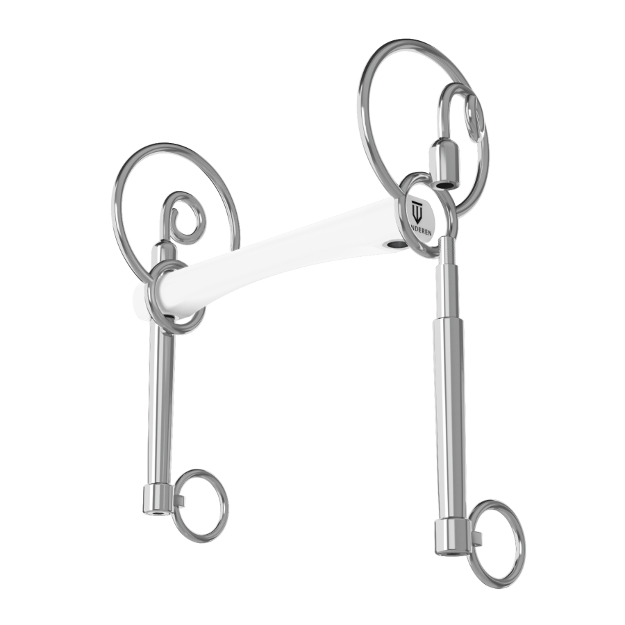 Winderen bit Large Swales Pelham - Flexi Mullen Mouth 135 mm (5.3) - White Edition - Comfort ...