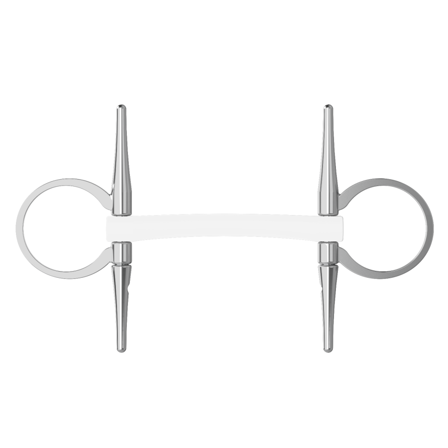 Winderen bit Full Cheek - Super Flexi Mullen Mouth 135 mm (5.3) - White ...