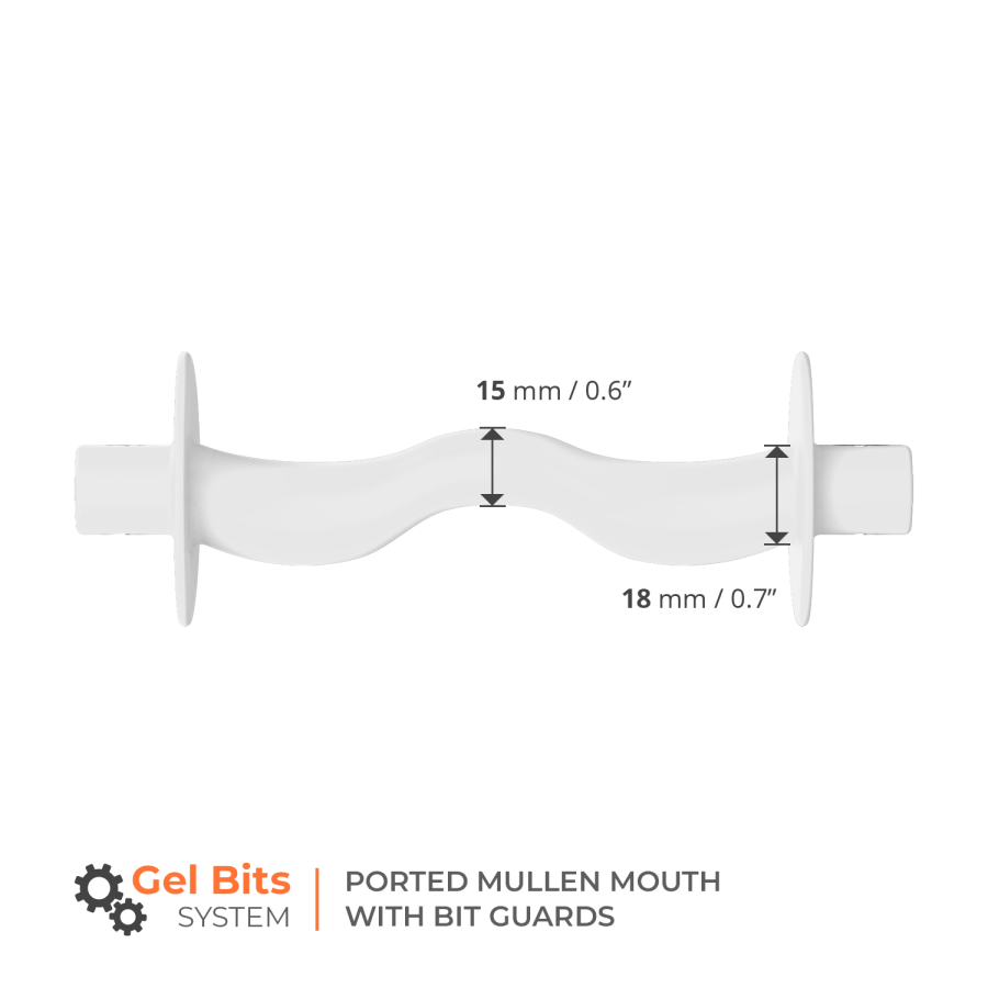 Winderen bit D-ring - Ported Mullen Mouth with Bit Guards 135 mm (5.3 ...