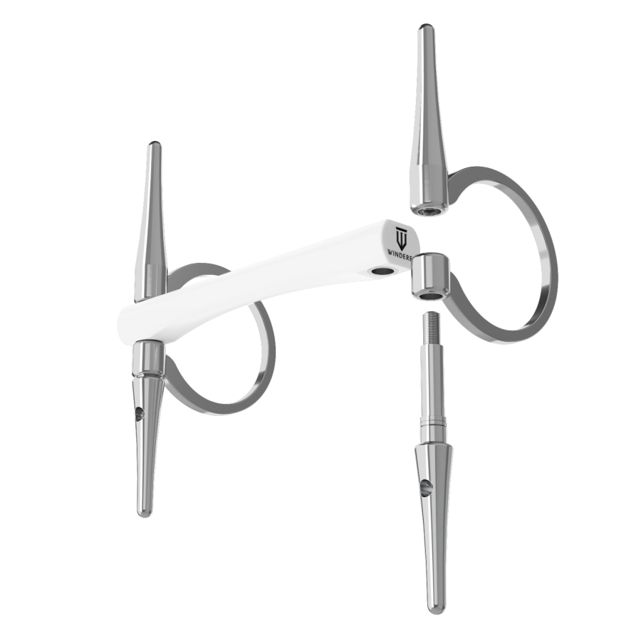 Winderen bit Full Cheek - Flexi Mullen Mouth 135 mm (5.3) - White ...