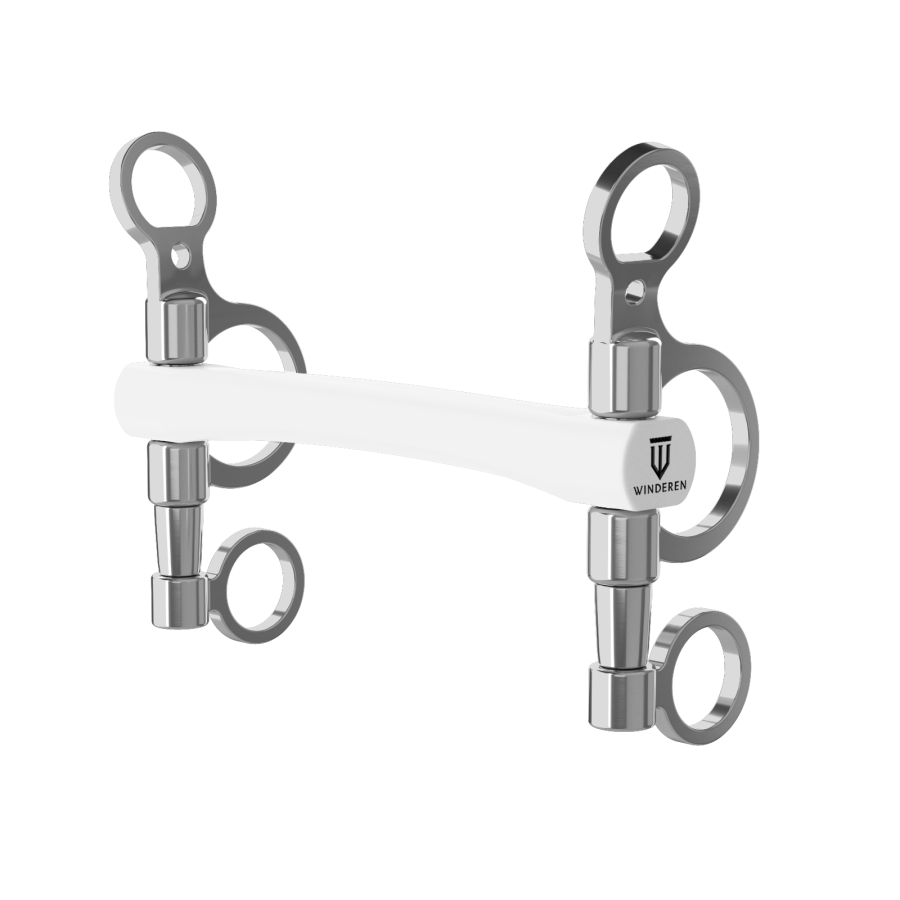 Winderen bit Baby Pelham - Flexi Mullen Mouth 135 mm (5.3) - White ...