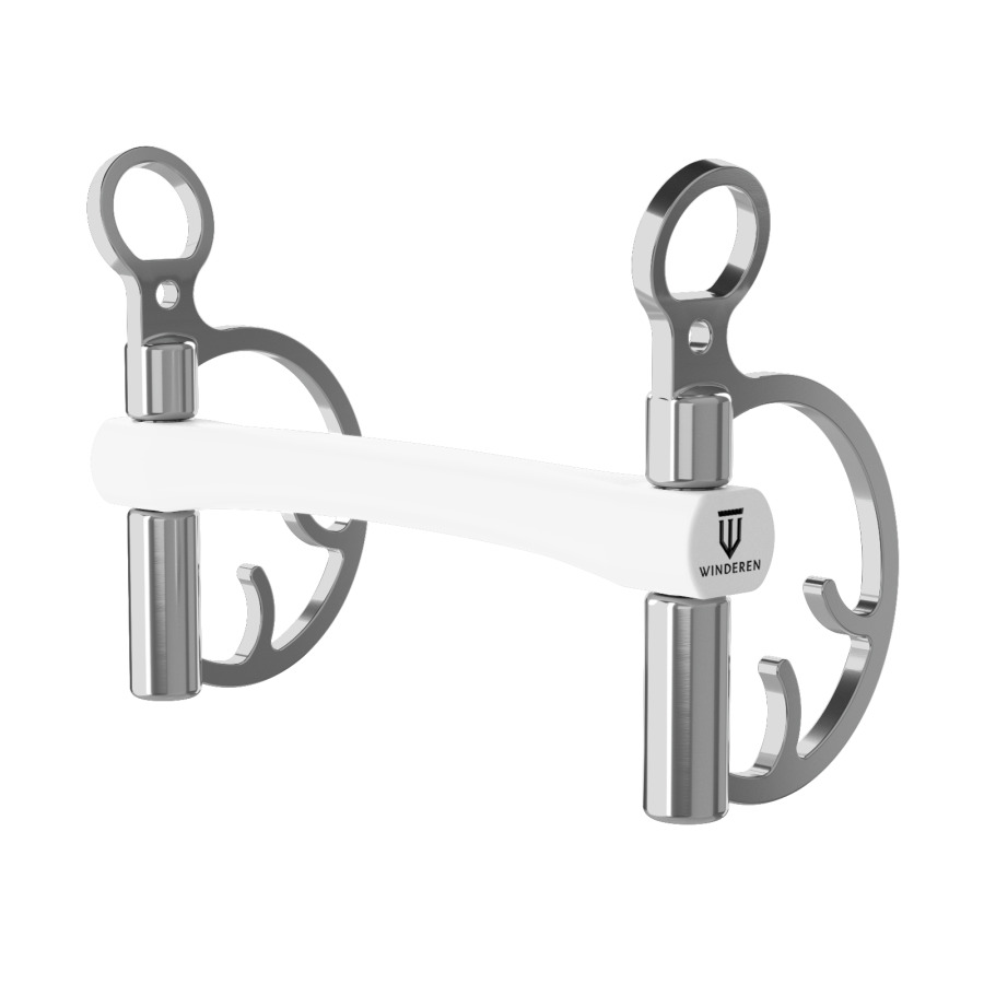 Winderen bit Kimblewick RNF - Flexi Mullen Mouth 135 mm (5.3) - White ...