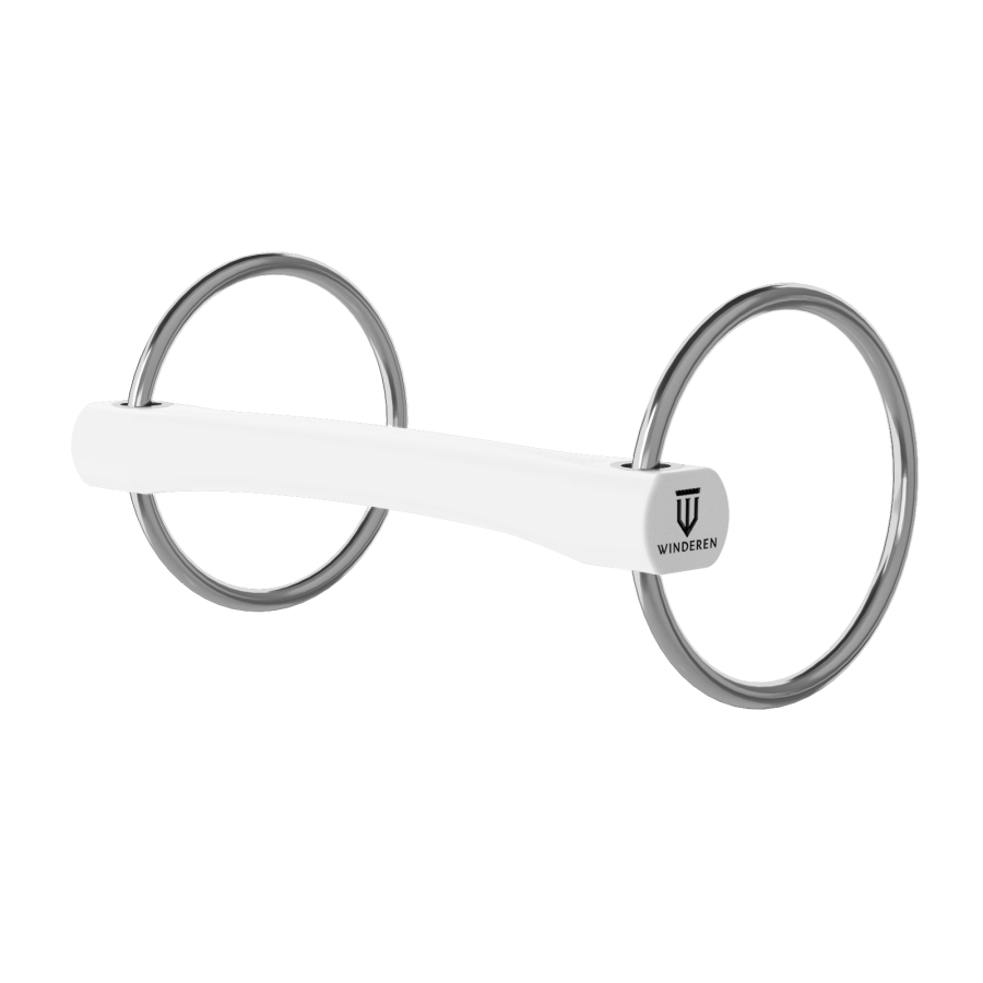 Winderen bit Loose Ring - Super Flexi Mullen Mouth 135 mm (5.3) - White ...