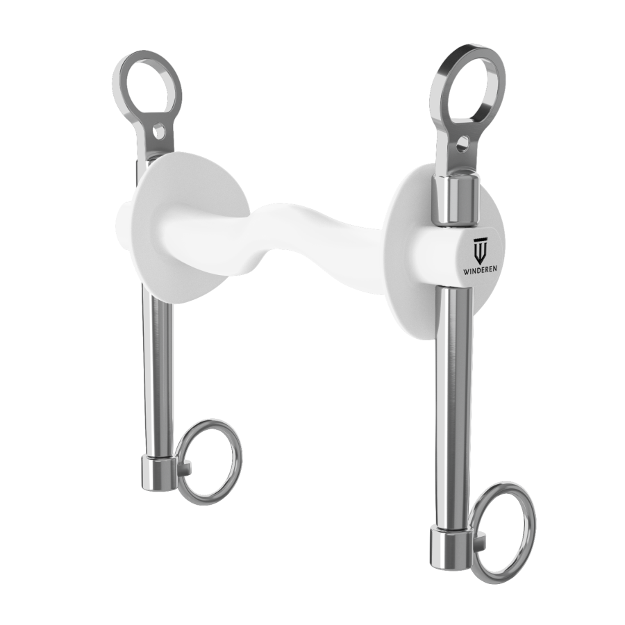 Winderen bit Large Curb - Ported Mullen Mouth with Bit Guards 135 mm (5 ...