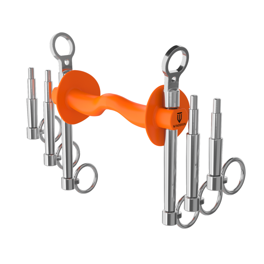 Winderen bit Curb (3-pack) - Ported Mullen Mouth with Bit Guards 115 mm ...