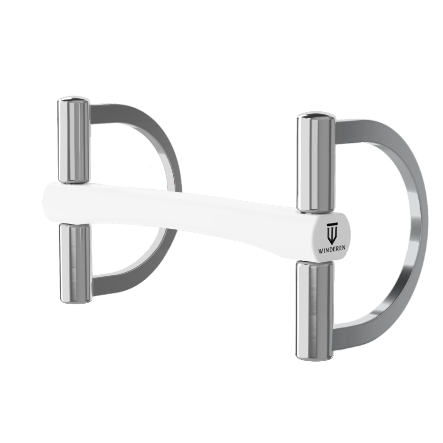 Winderen bit Hunter D-ring - Flexi Mullen Mouth 135 mm (5.3) - White ...