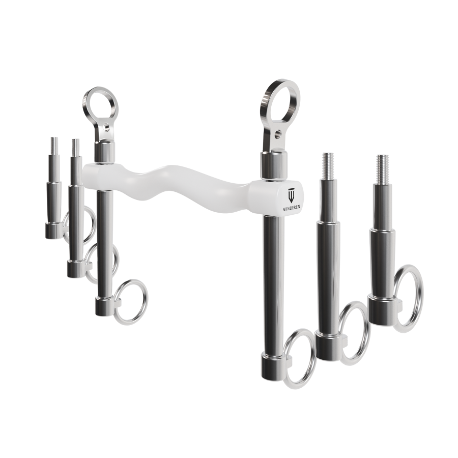 Winderen bit Curb (3-pack) - Ported Mullen Mouth 115 mm (4.5) - White ...