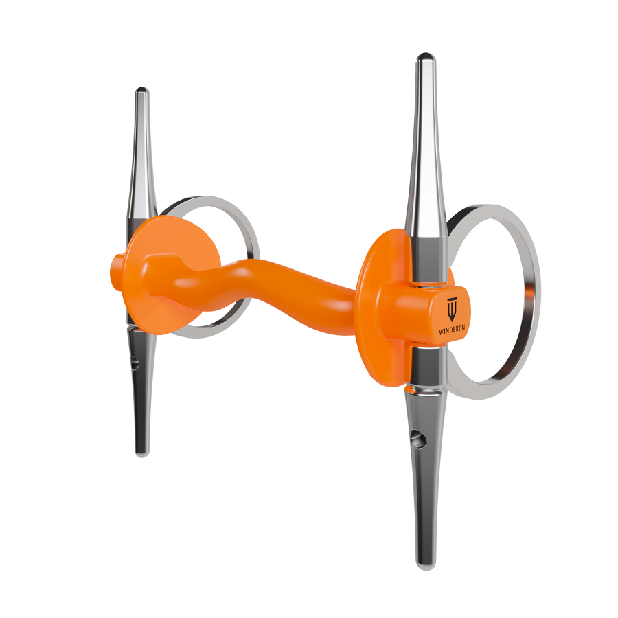 Winderen bit Full Cheek - Ported Mullen Mouth with Bit Guards 135 mm (5 ...