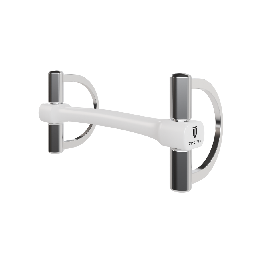 Winderen bit D-ring - Flexi Mullen Mouth 135 mm (5.3) - White Edition ...
