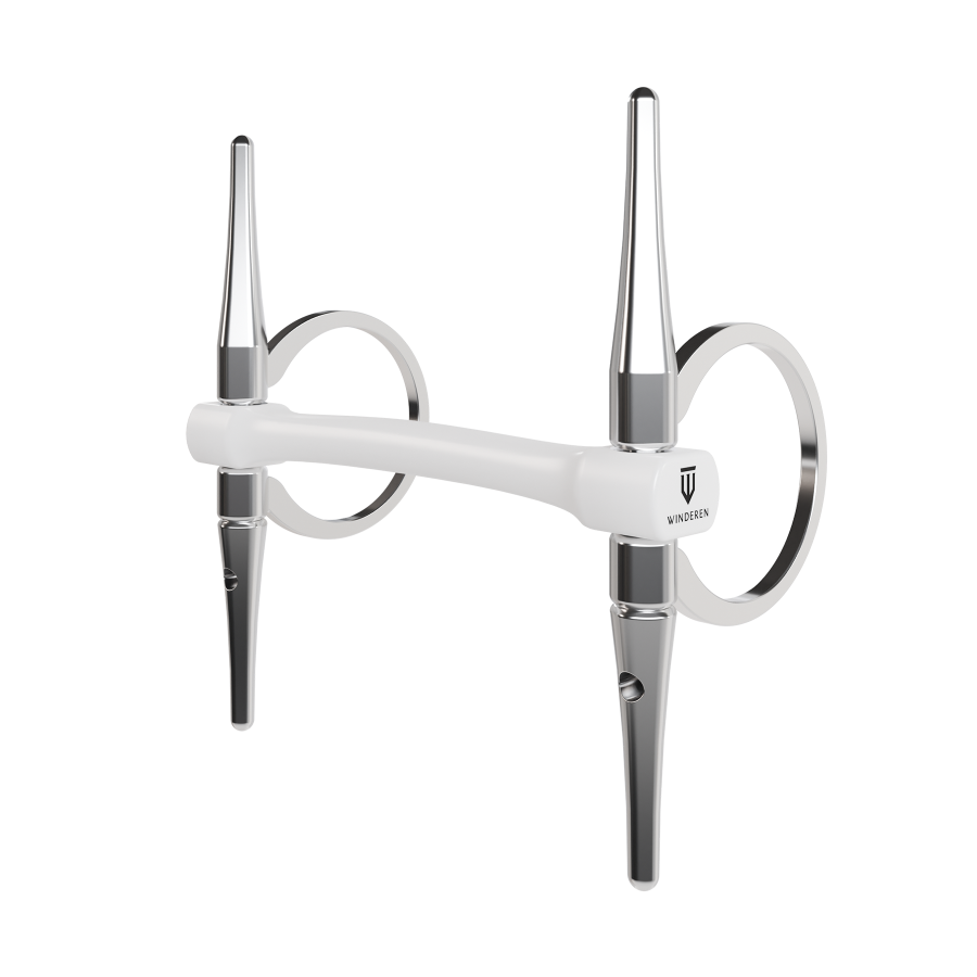 Winderen bit Full Cheek - Flexi Mullen Mouth 125 mm (4.9) - White ...