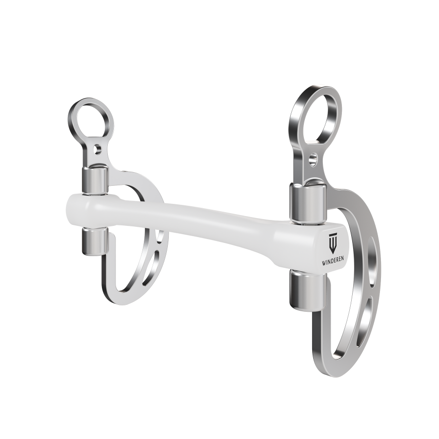Winderen bit Kimblewick - Rigid Mullen Mouth 125 mm (4.9) - White ...