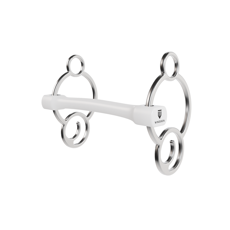 Winderen bit 2.5 ring - Rigid Mullen Mouth 135 mm (5.3) - White Edition ...