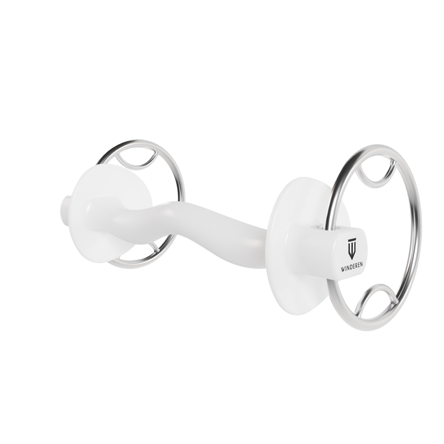 Winderen ハミ Beval - Ported Mullen Mouth with Bit Guards 135 mm - White ...