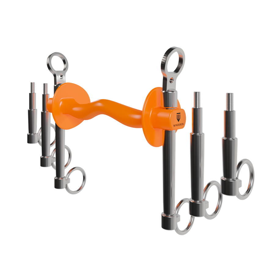 Winderen bit Curb (3-pack) - Ported Mullen Mouth with Bit Guards 145 mm ...