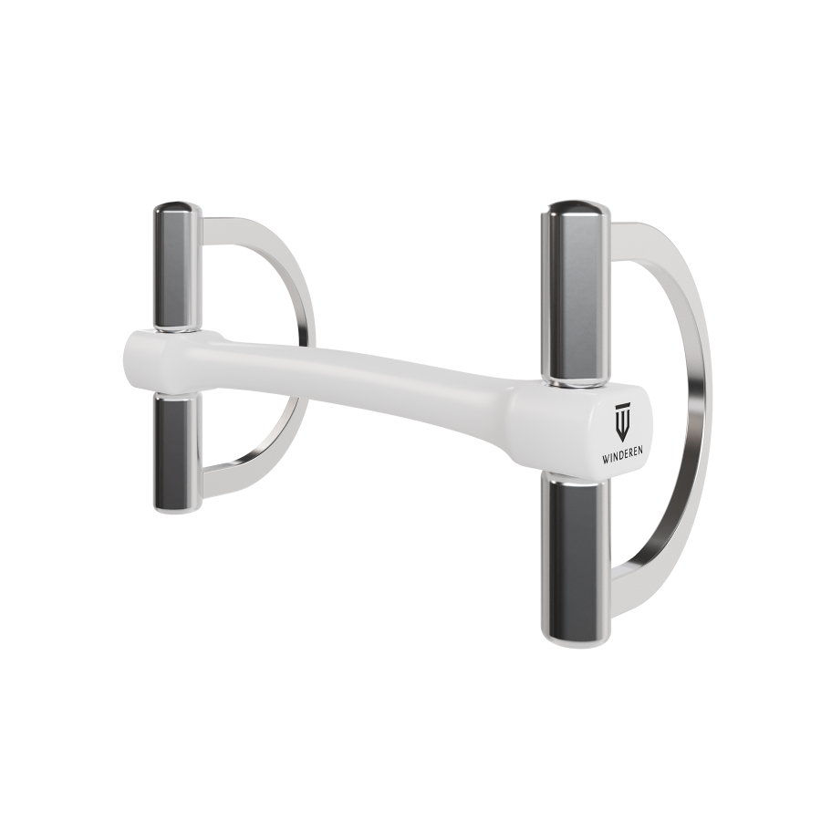 Winderen bit Hunter D-ring - Rigid Mullen Mouth 135 mm (5.3) - White ...
