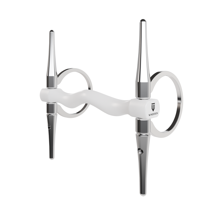 Winderen bit Full Cheek - Ported Mullen Mouth 115 mm (4.5) - White ...